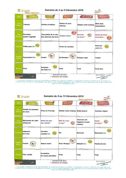 12 – MENUS Décembre 2019 | Ville de Saint Brès