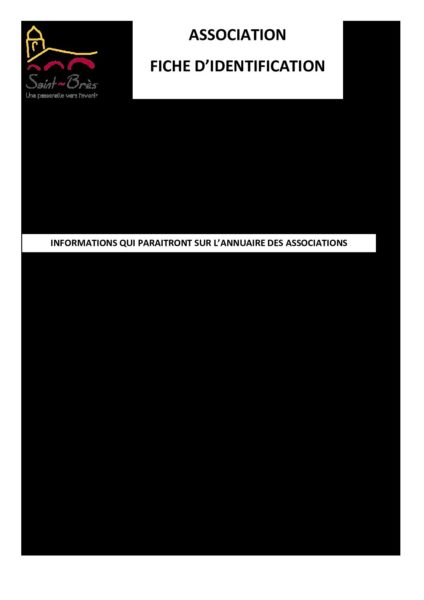 fiche d’identification association | Ville de Saint Brès